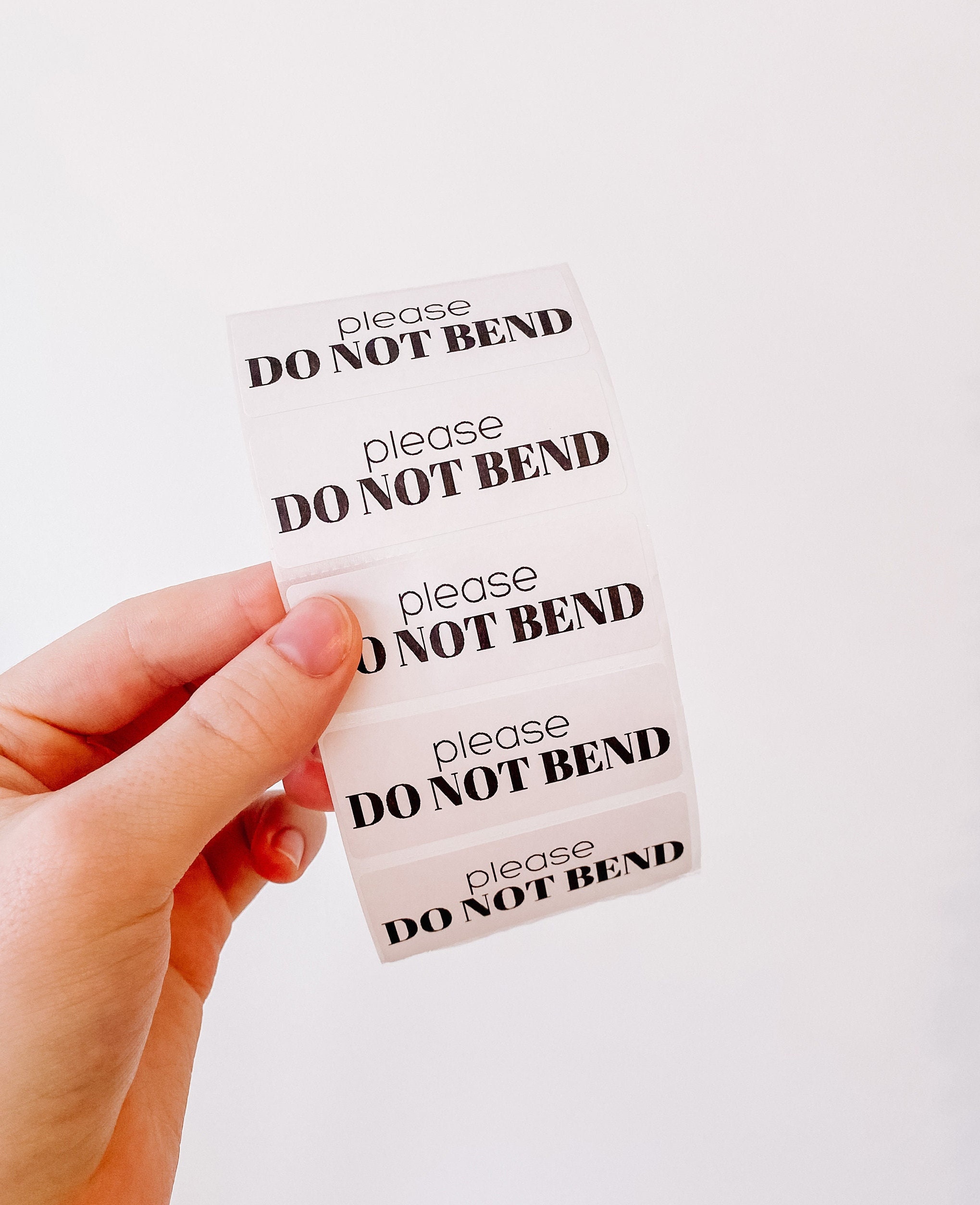 Please Do Not Bend Stickers Thermal Labels Shipping - Etsy