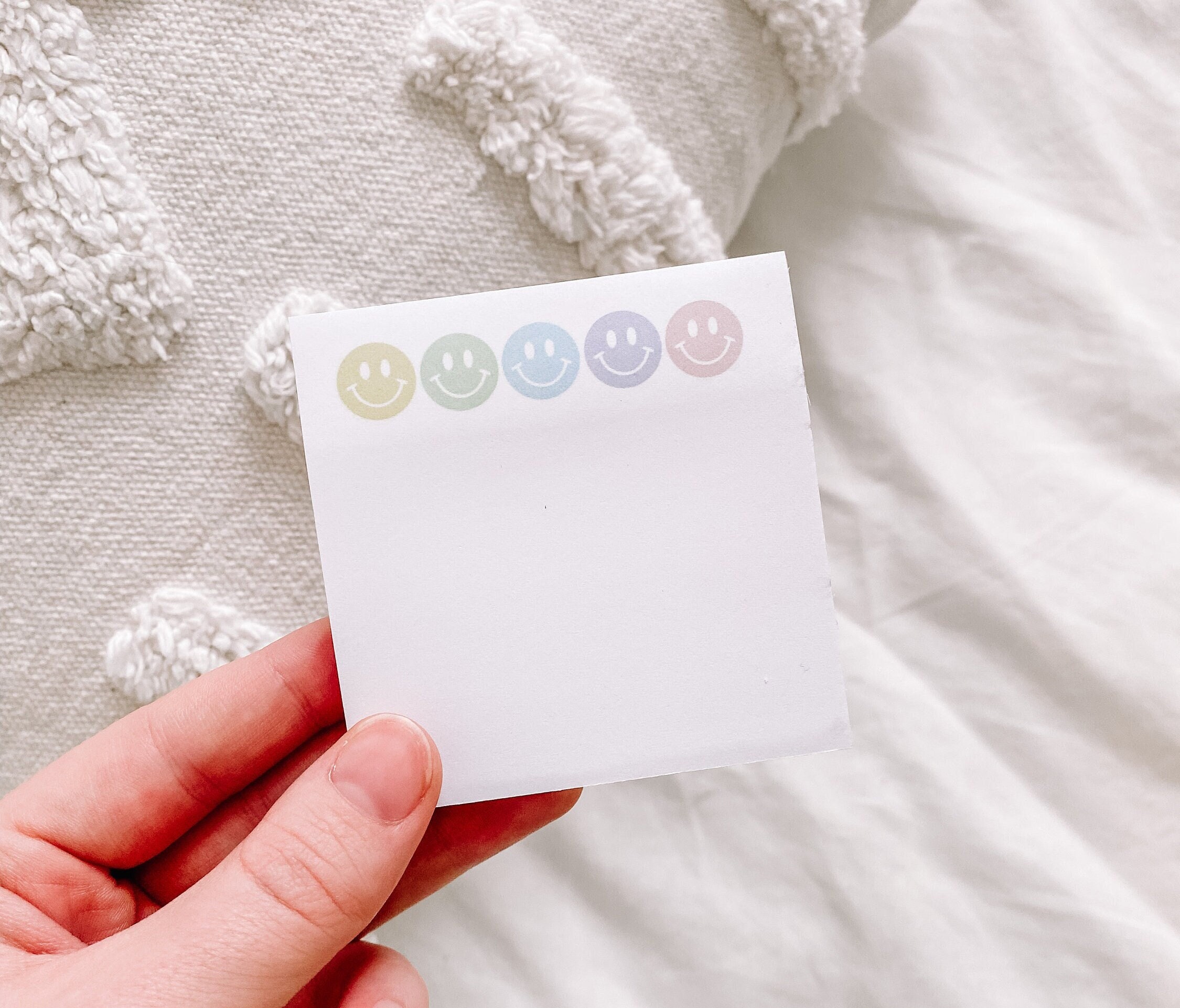 Smiley Face Sticky Notes Smiley Stationery Notepad | Etsy Canada