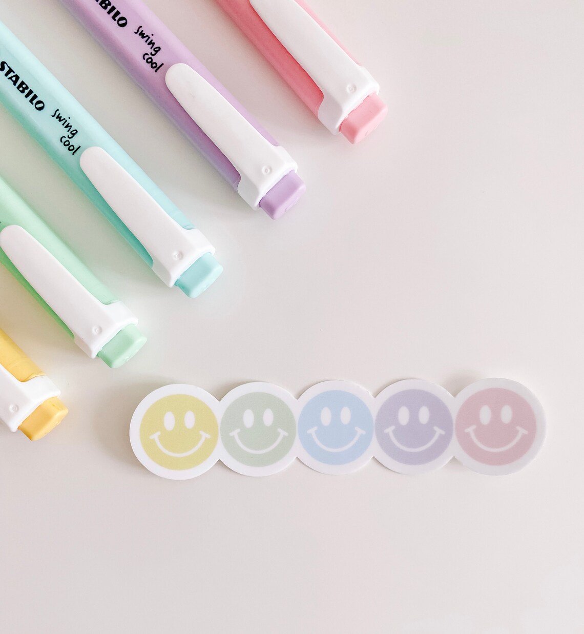 Smiley Face Sticker | Smiley Faces Stickers | Sticker Pack Pastel ...