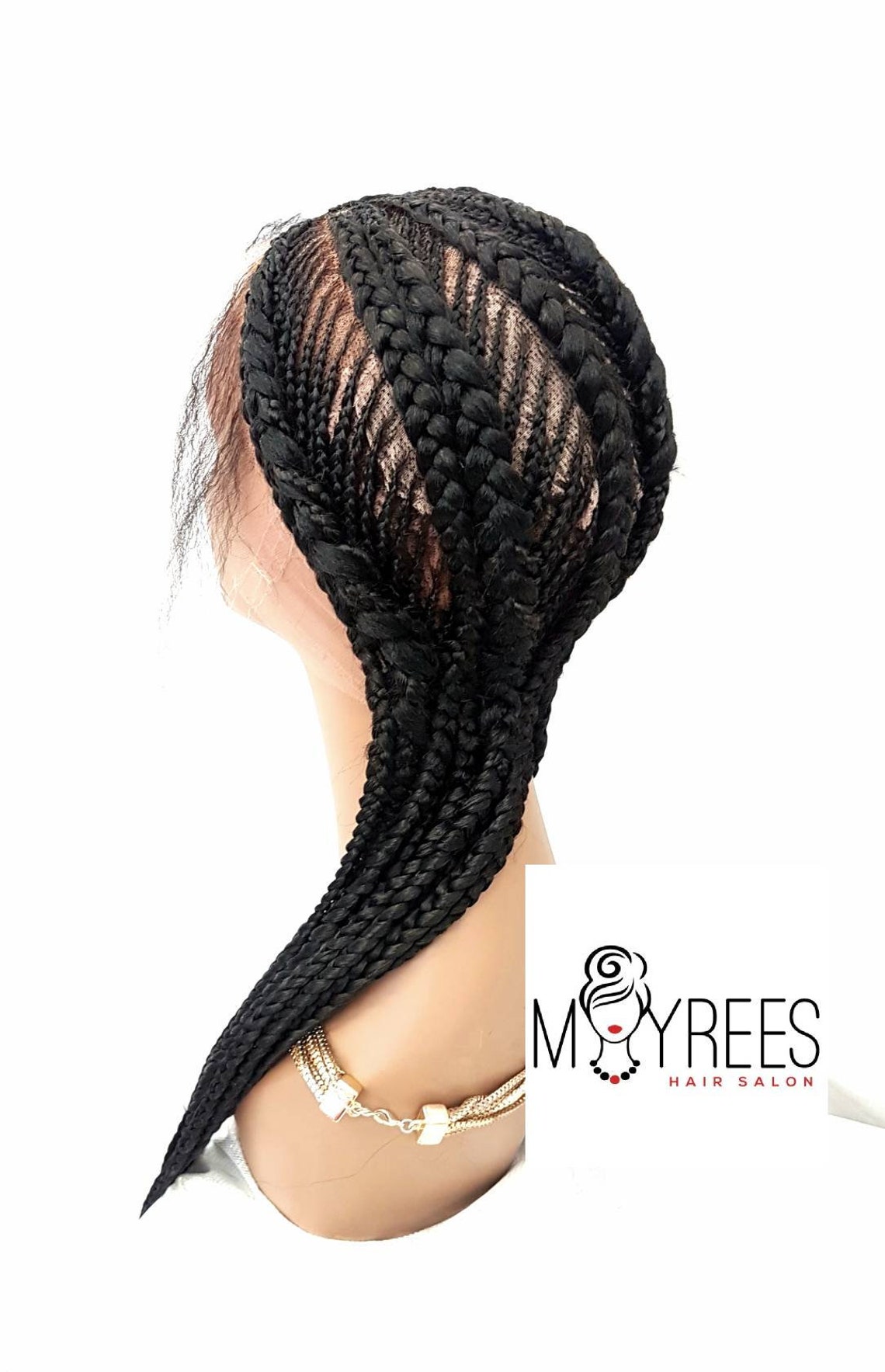 Full Lace Fishbone Cornrow Wig - Etsy UK
