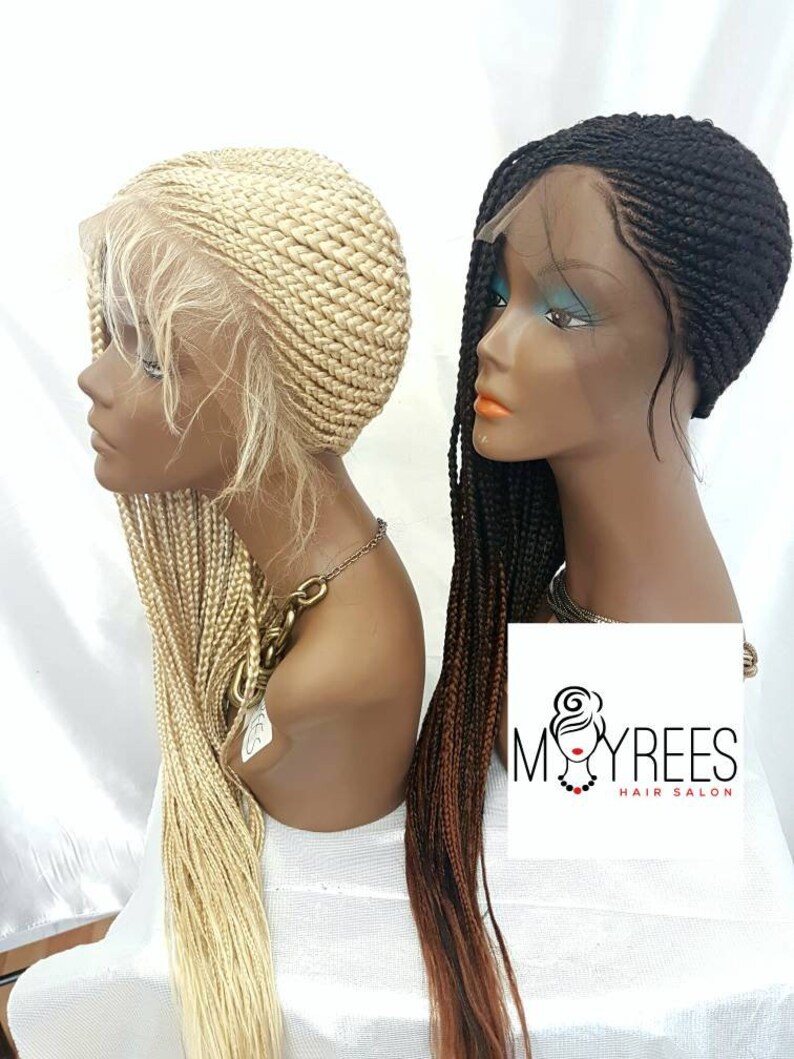 Full Frontal Lemonade Cornrow Wig. Side Braided Wig in Any Colour Required. - Etsy