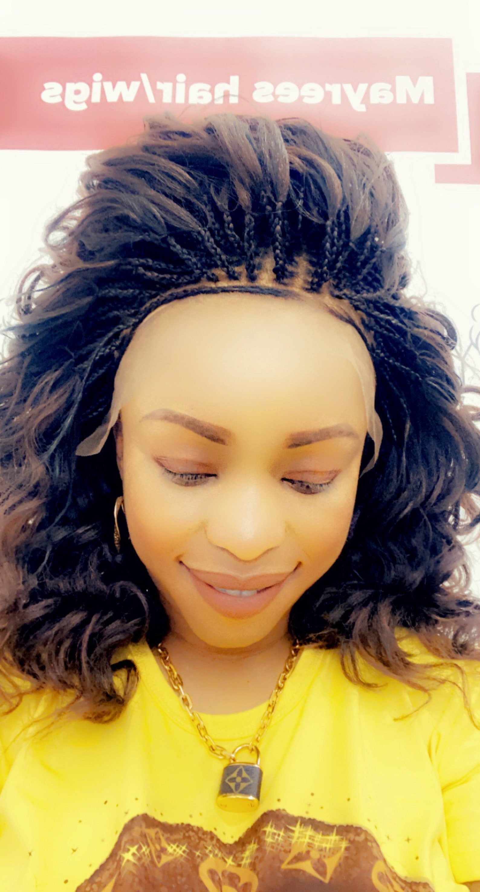 Kima Ocean Wave Braided Wig.(lace Frontal) - Etsy
