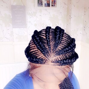 Full Lace Fishbone Cornrow Wig - Etsy UK