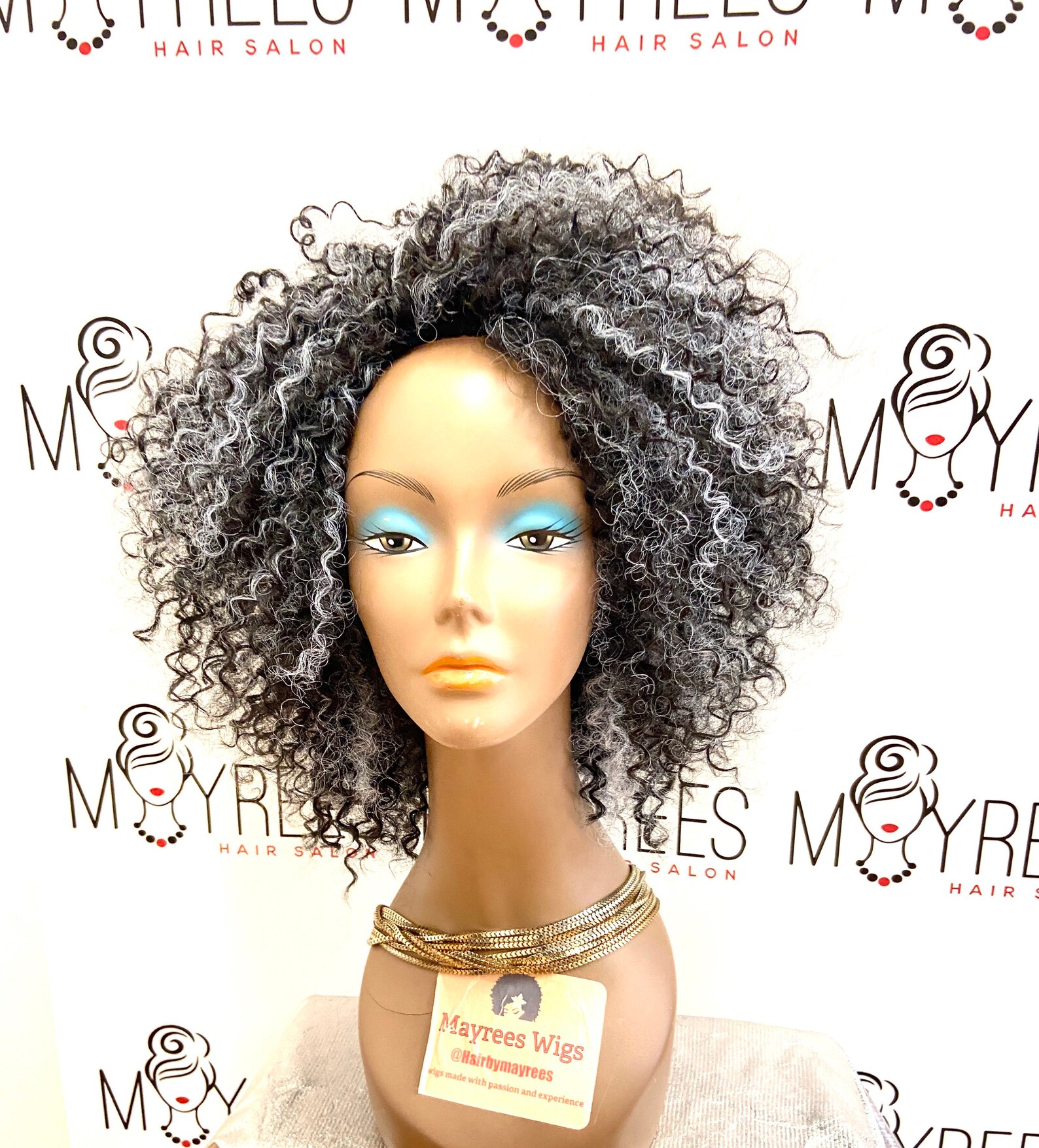 Grey Afro Wig Salt N Pepper Etsy Uk