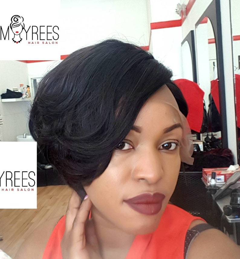 Lace Frontal Pixie Bob With Virgin Hair - Etsy