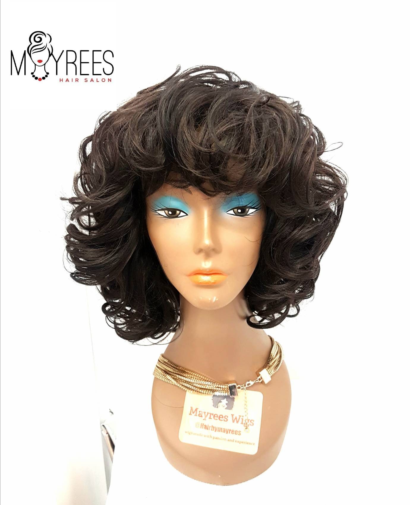 Virgin Hair Curly Bob Full Weave . Colours 2 and 4. Lenght 8 - Etsy