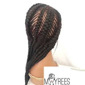 Full Lace Fishbone Cornrow Wig - Etsy UK
