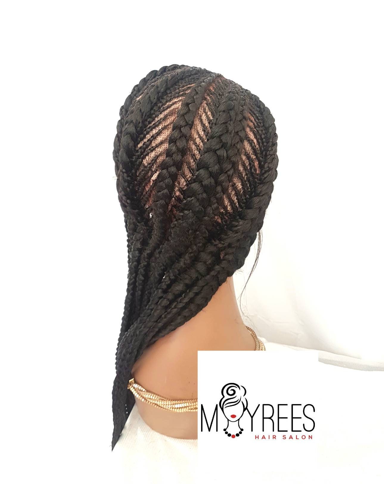Full Lace Fishbone Cornrow Wig | Etsy UK