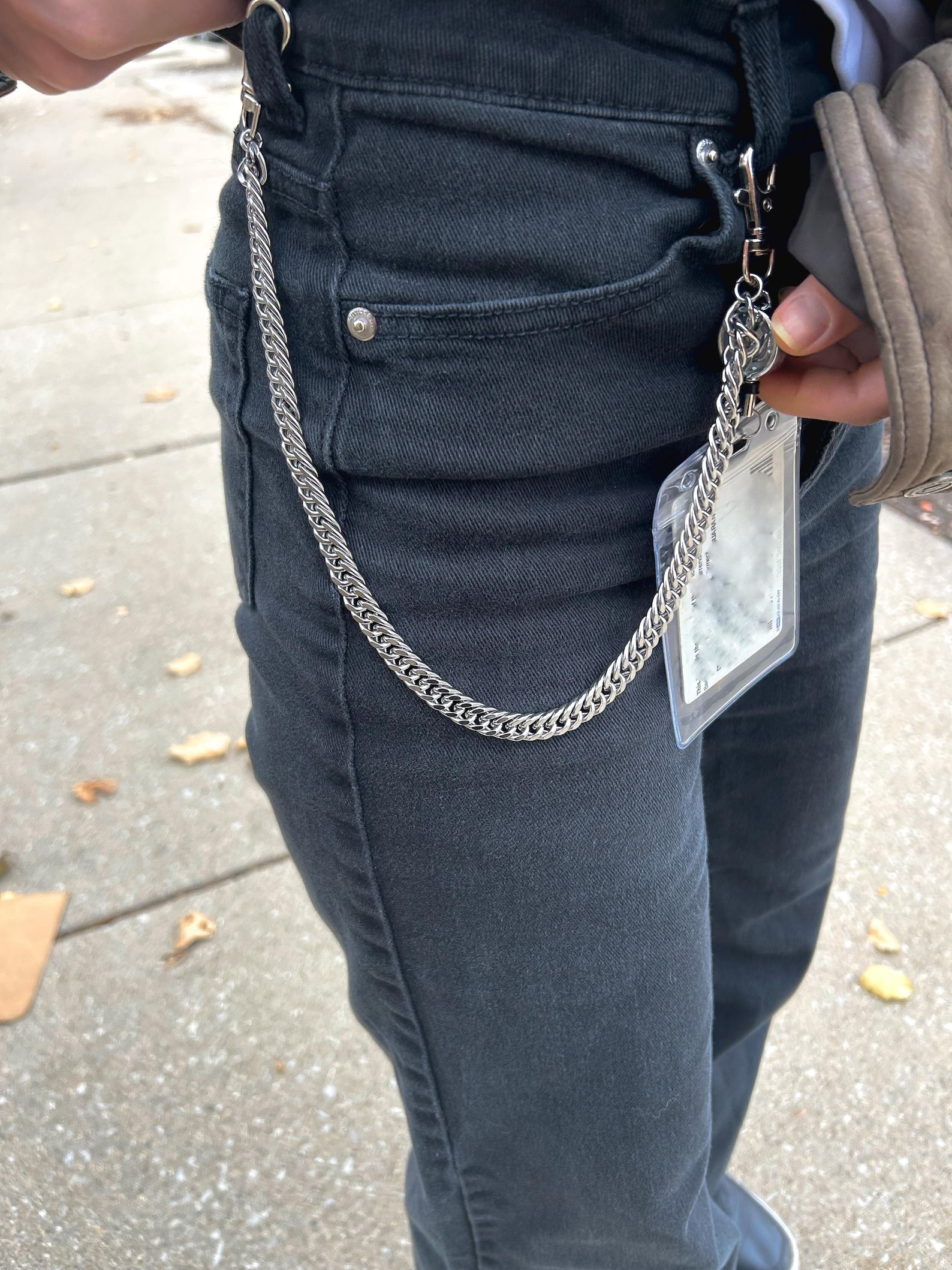 Belt Loop Pants Chain ID Badge,corporate Goth,punk Chains,90s Grunge ...