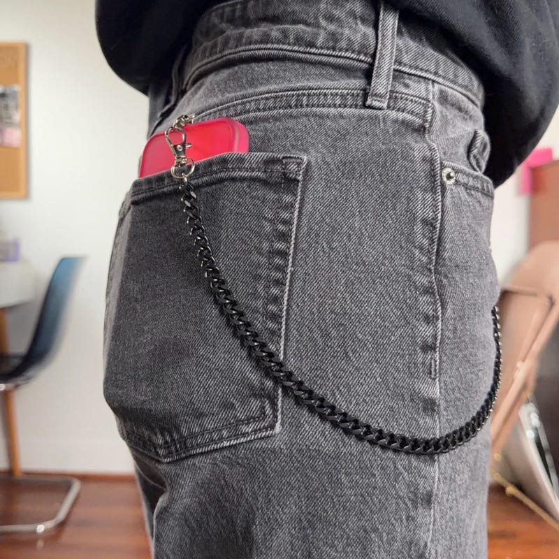 Pants Black Chain - Etsy