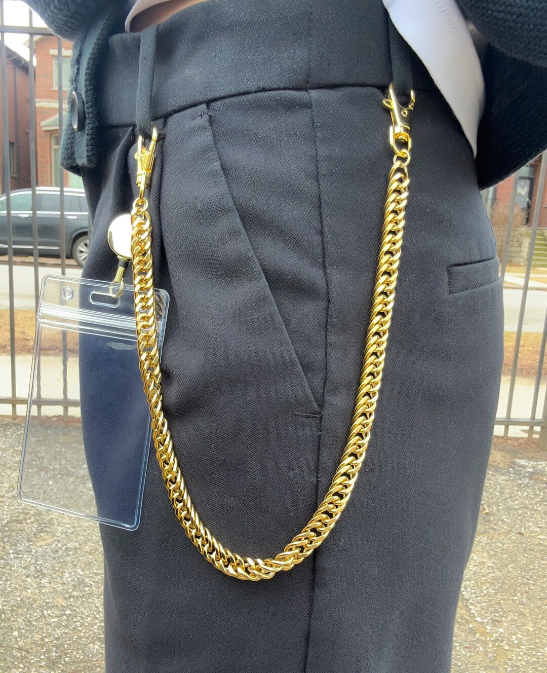 Belt Loop Pants Chain ID Badge,corporate Goth,punk Chains,90s Grunge ...