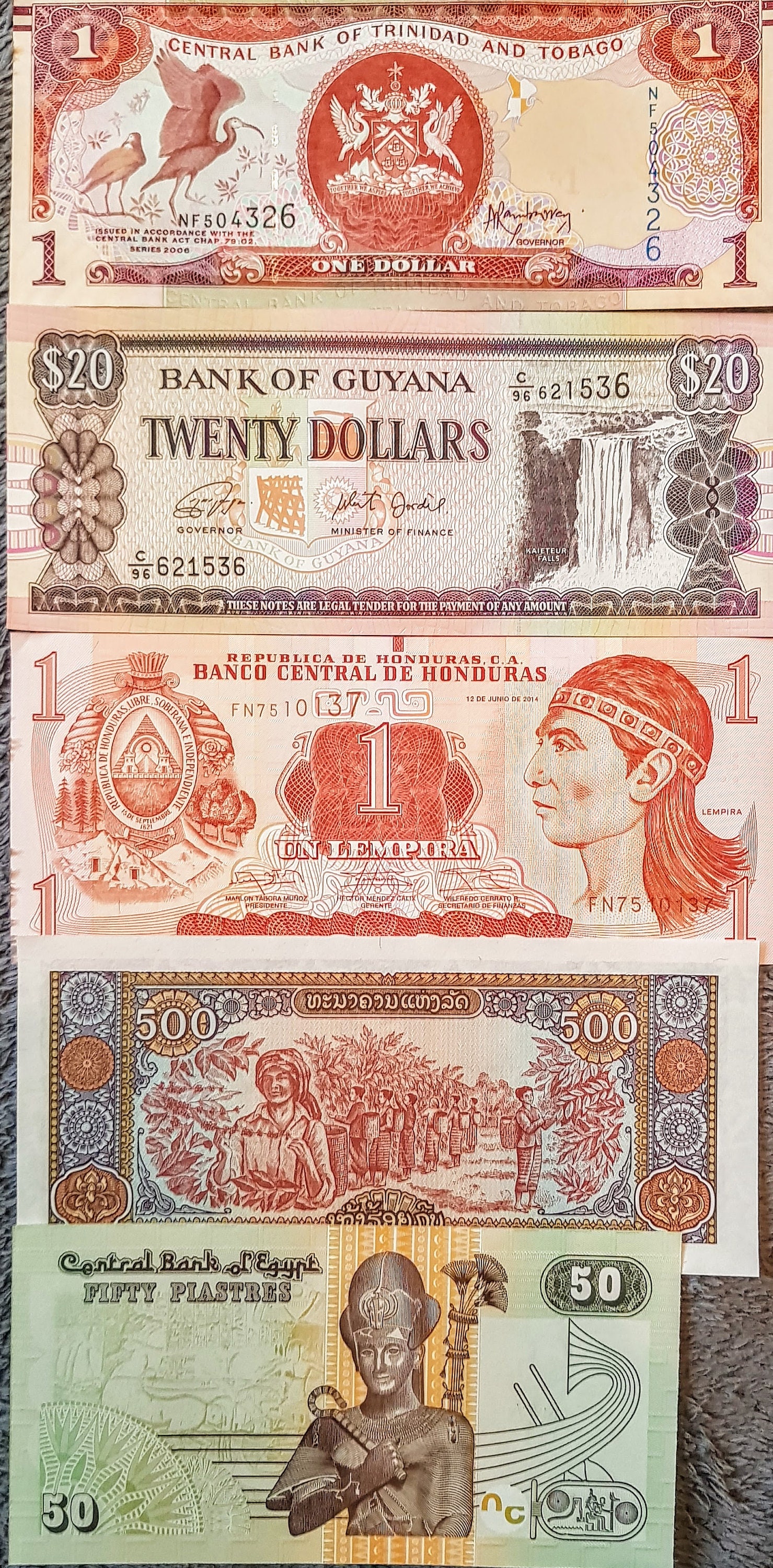 World Banknotes Collection From 25 DIFFERENT COUNTRIES All Notes Are ...