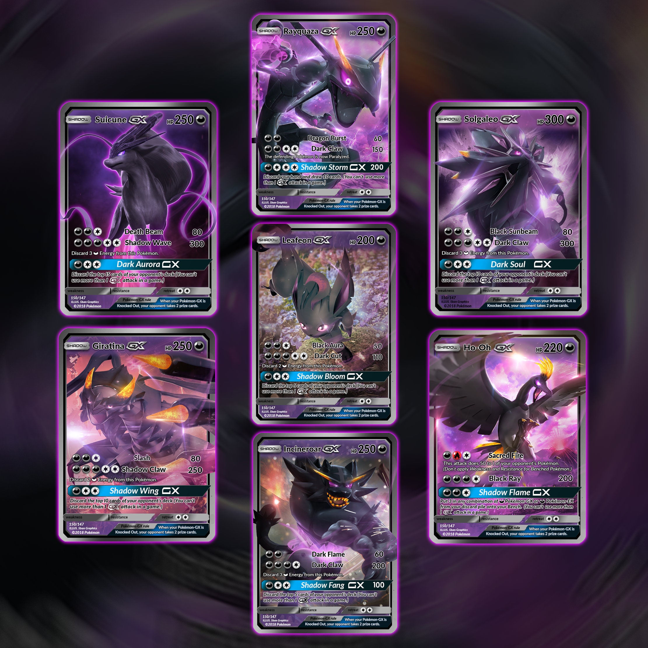 Shadow GX Vol 1 7 Cards | Etsy
