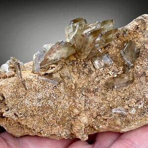 Large Amber BARITE baryte Tabular Crystal Cluster on - Etsy