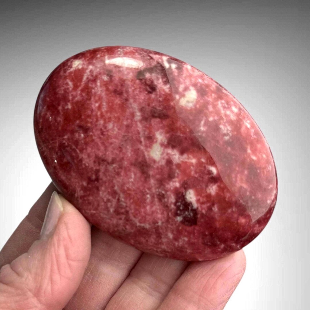 Norwegian Thulite Palm Stone Rocks, Minerals and Crystals - Etsy