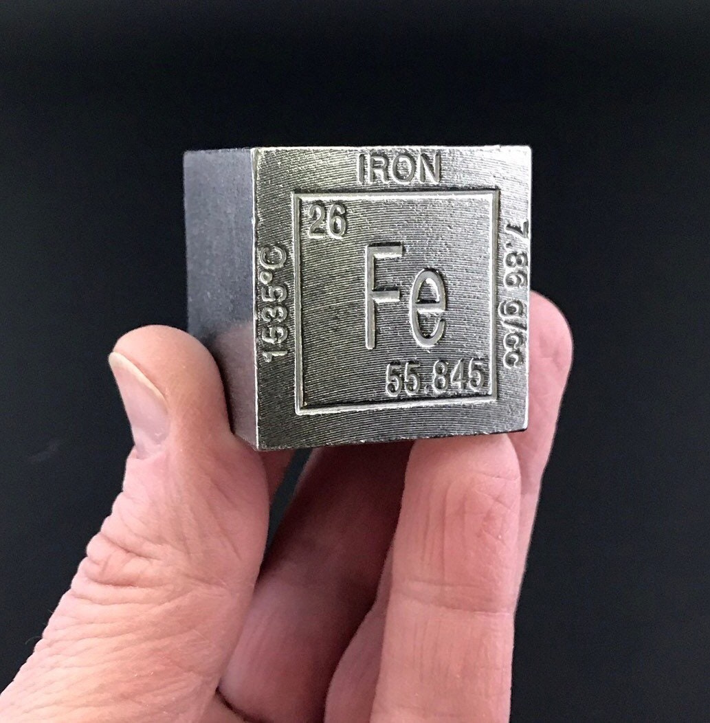 Iron FE Element Cube Ounce Iron Periodic Table Collectible - Etsy