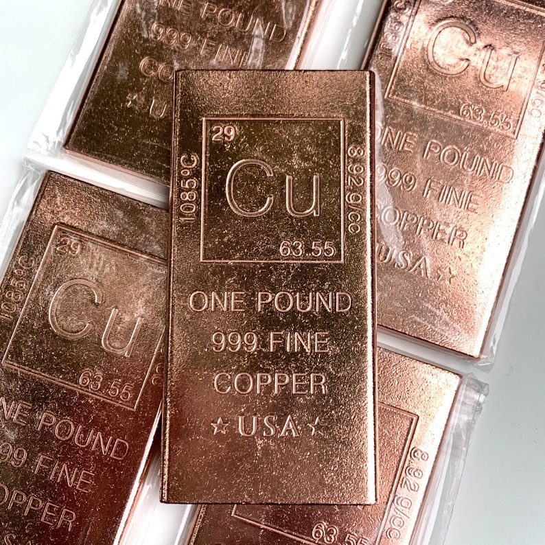 Solid Copper Bar One Pound // Pure Copper Bullion Fine .999 | Etsy