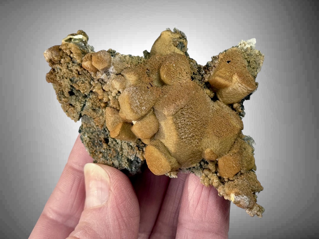 Siderite Pseudomorph - Epimorph After Calcite With Sphalerite, Northern ...