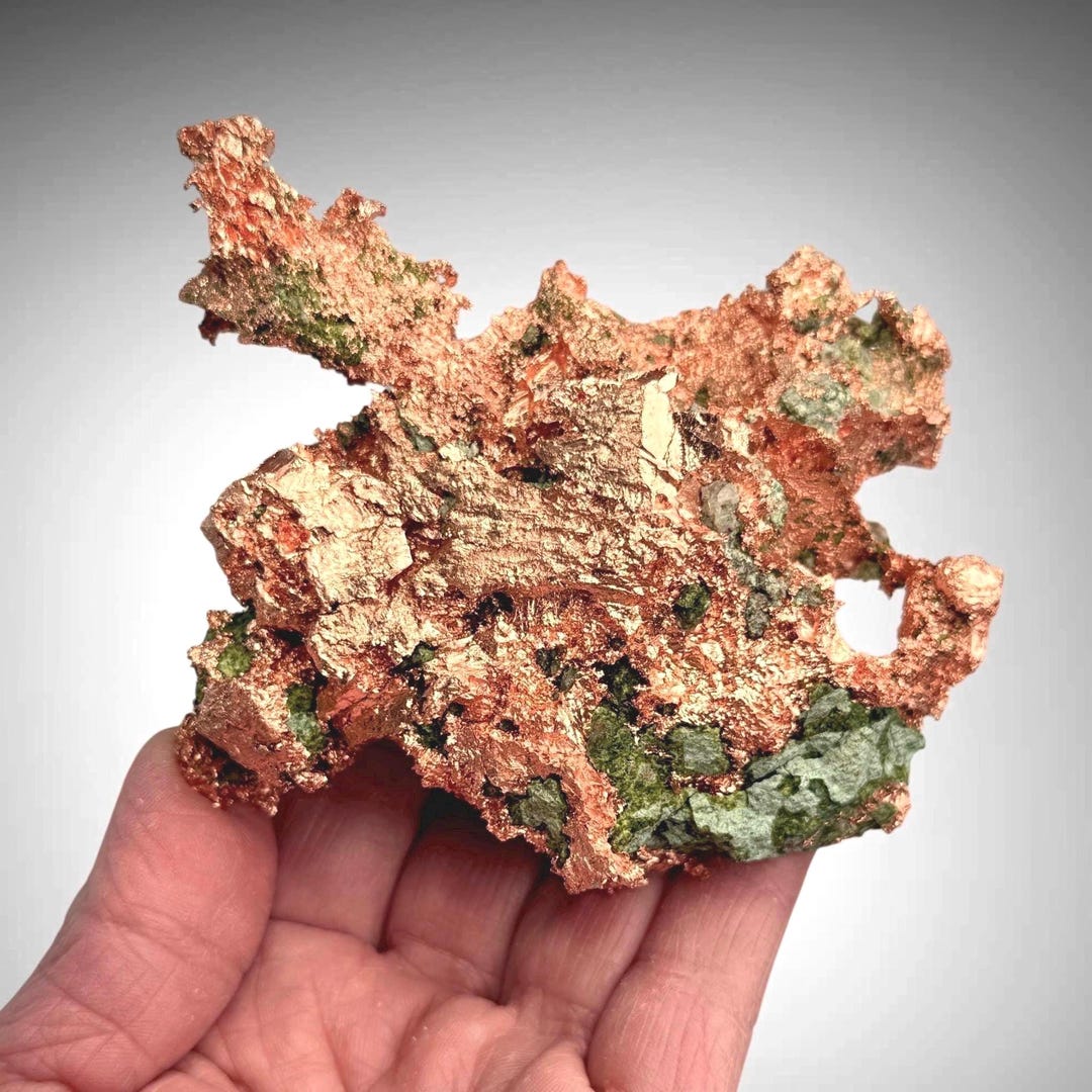Raw Copper Ore, Epidote, Quartz: Lake Superior, Michigan - Etsy