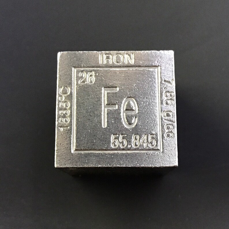 Iron FE Element Cube Ounce Iron Periodic Table Collectible - Etsy