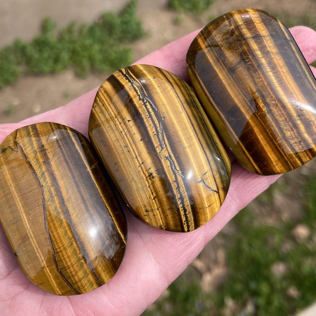Tiger Eye Palm Stone (ONE) Polished Freeform Therapy Stone - Etsy