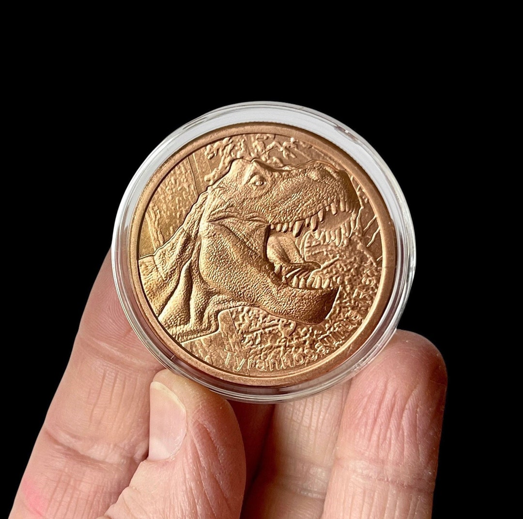 T-rex 1oz. Copper Collector Coin Tyrannosaurus Rex Stocking Stuffer ...