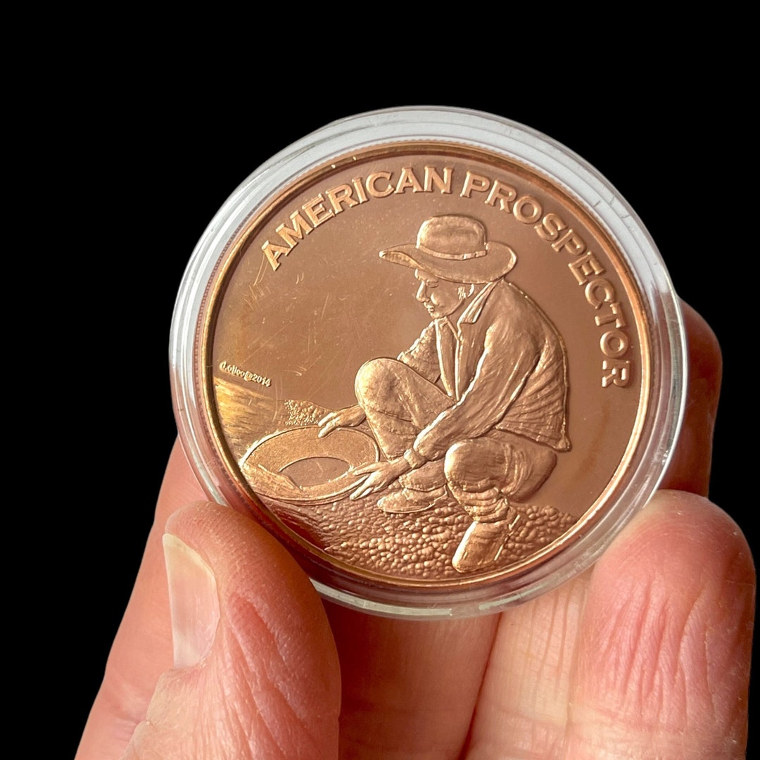 Mining Prospector 1oz. Solid Copper Collector Replica Coin - Etsy