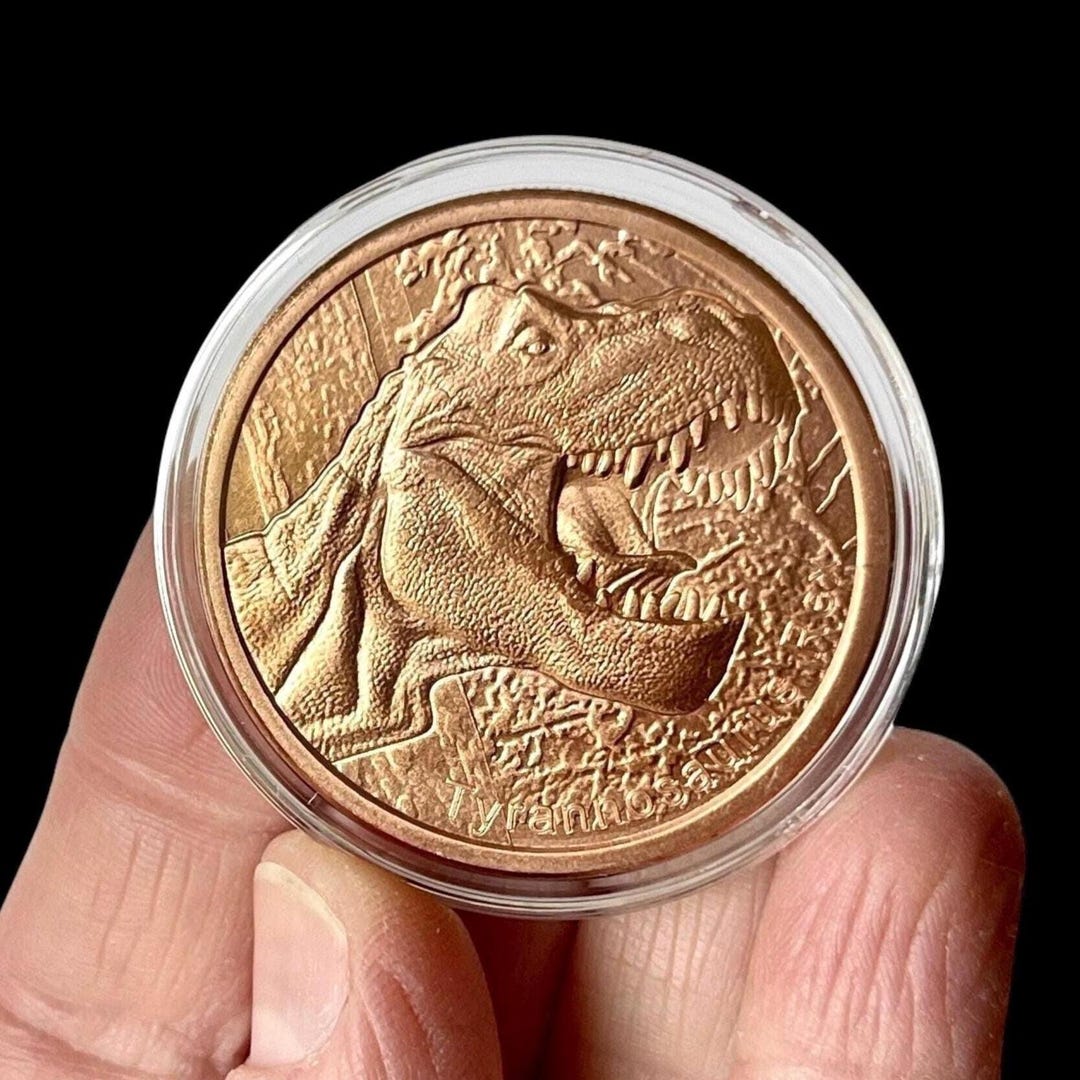T-rex 1oz. Copper Collector Coin Tyrannosaurus Rex: Stocking Stuffer ...