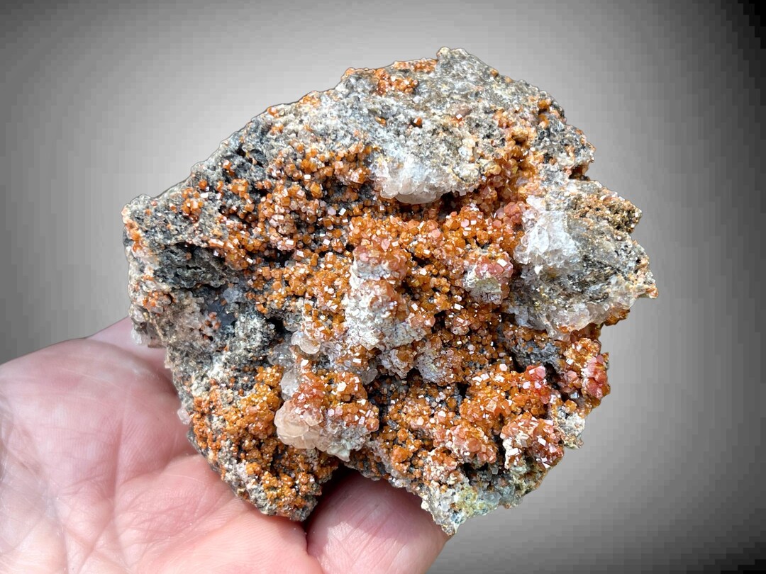 Vanadinite With Quartz, Mexican Rocks Minerals Crystals - Etsy