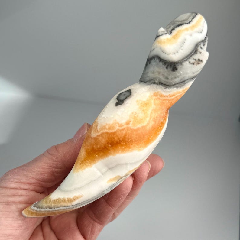 Stone Dinosaur Tyrannosaurus, T-rex, Mexican Onyx Solid Calcite Carving ...