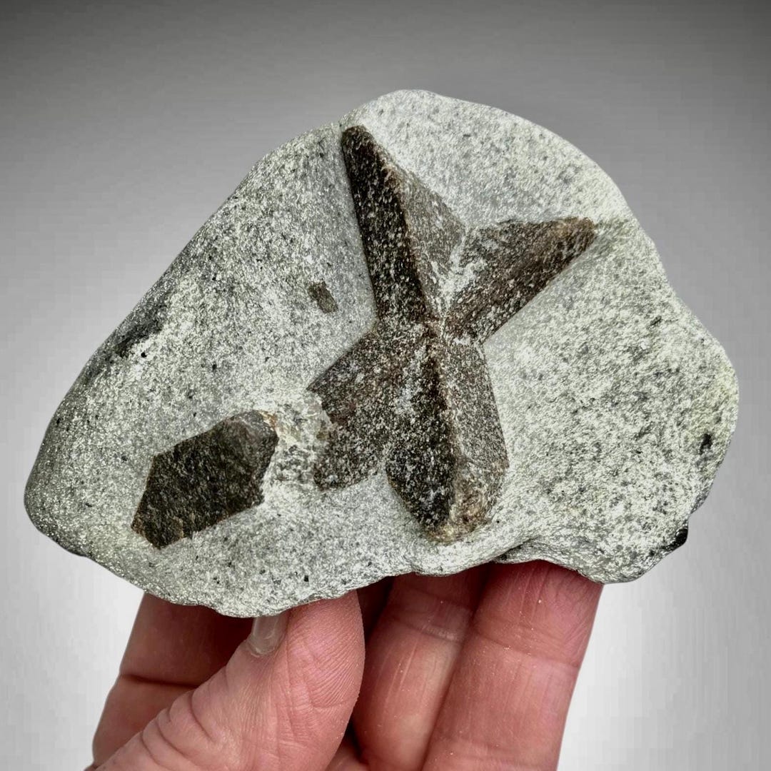 Staurolite Cross on Schist, Fairy Stone, Russia - Etsy