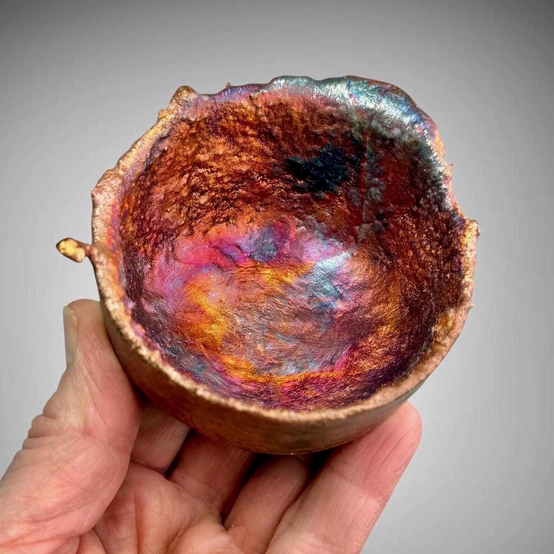 Solid Copper Small Trinket Jewelry Bowl, Splash Cooper, Arizona, Sage ...