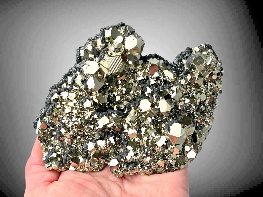 Premium Octahedral Pyrite With Sphalerite Collector Crystal Cluster ...