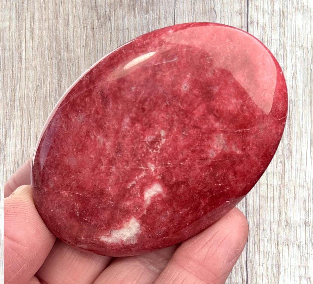 Norwegian Thulite Premium Fully Polished Palm Stone Rocks, Minerals and Crystals - Etsy