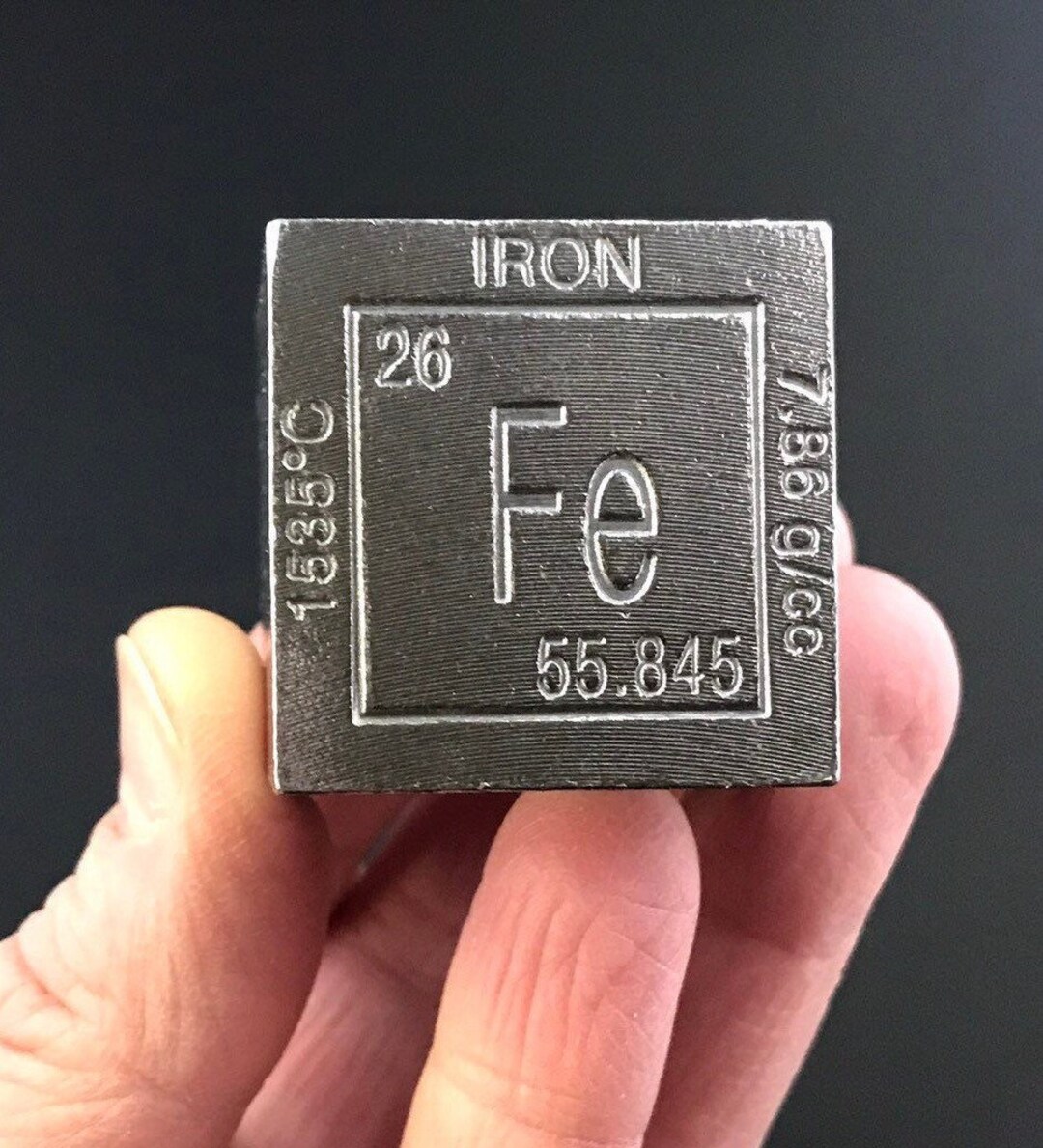 Iron (FE) Element Cube, Ounce Iron, Periodic Table Collectible Element ...