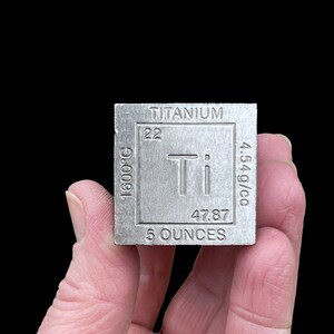 Titanium (ti) Periodic Table Element Cube Cubes Sold Separately Best ...