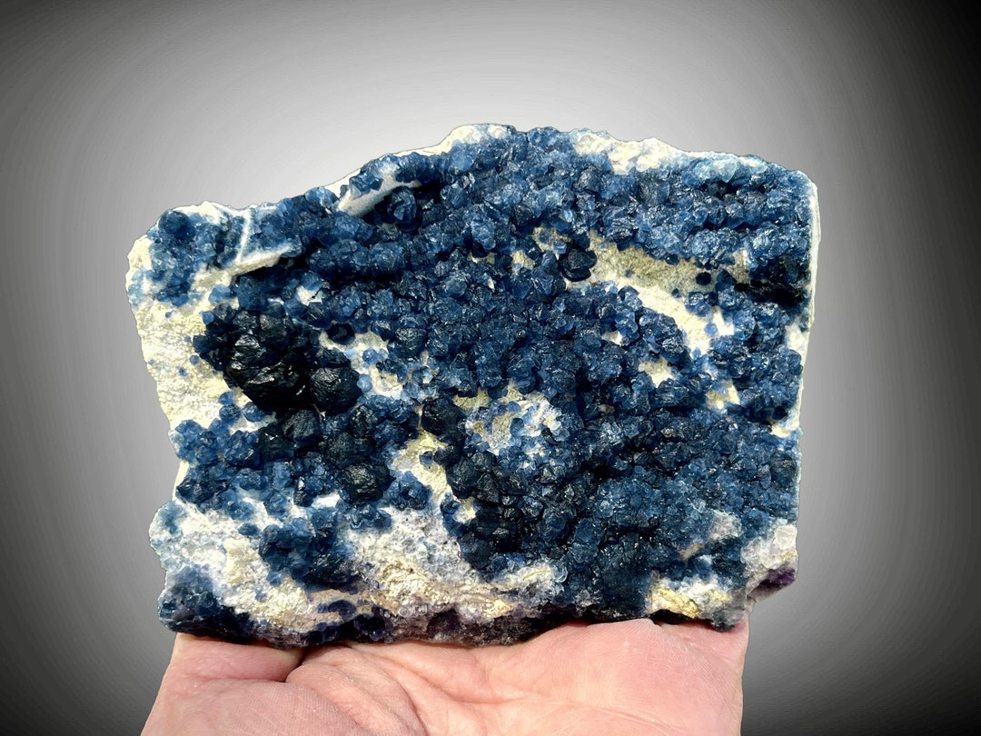 Blueberry Fluorite Crystal Cluster From Inner Mongolia, China // Rocks ...