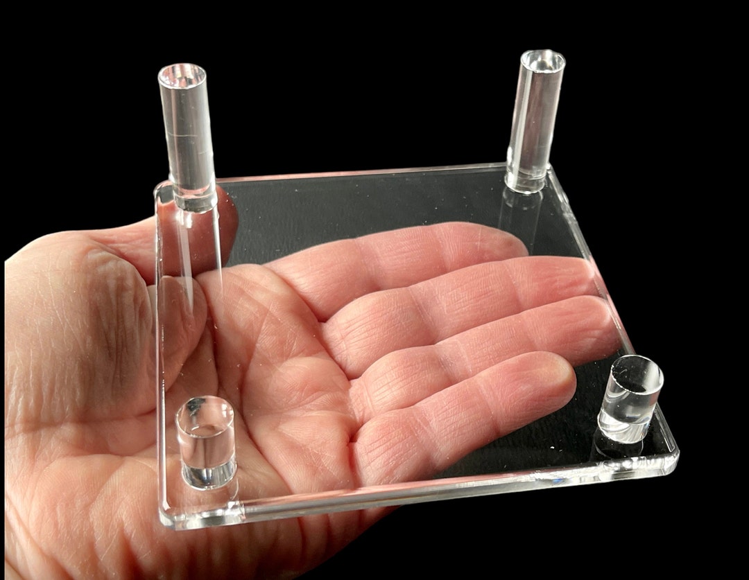 Large 4 Prong 3 Professional Acrylic Mineral Specimen Display Stand ...