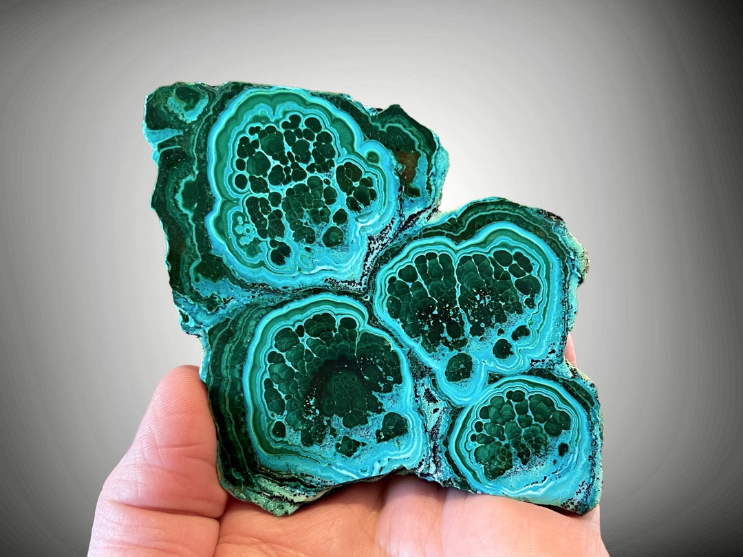 Malachite Chrysocolla Thick Polished Slice Slab // Congo Rocks and ...