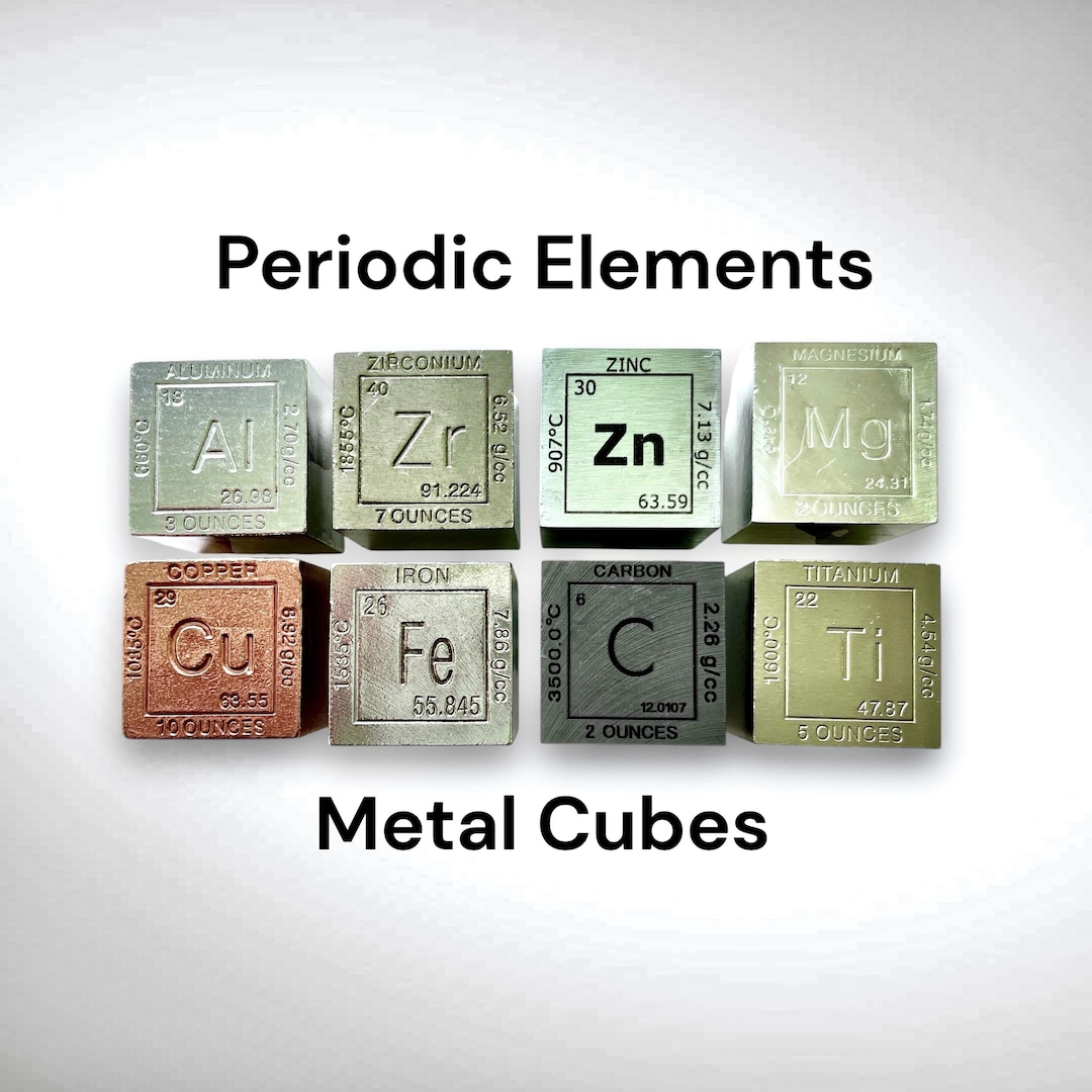 Periodic Table Metal Element Cubes: Science Gift for Chemistry Lovers ...
