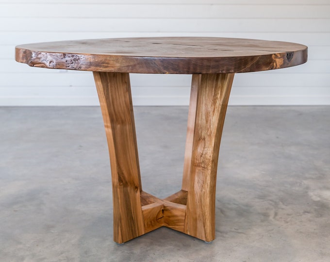 Live Edge Round Table 51l51w31h - Etsy