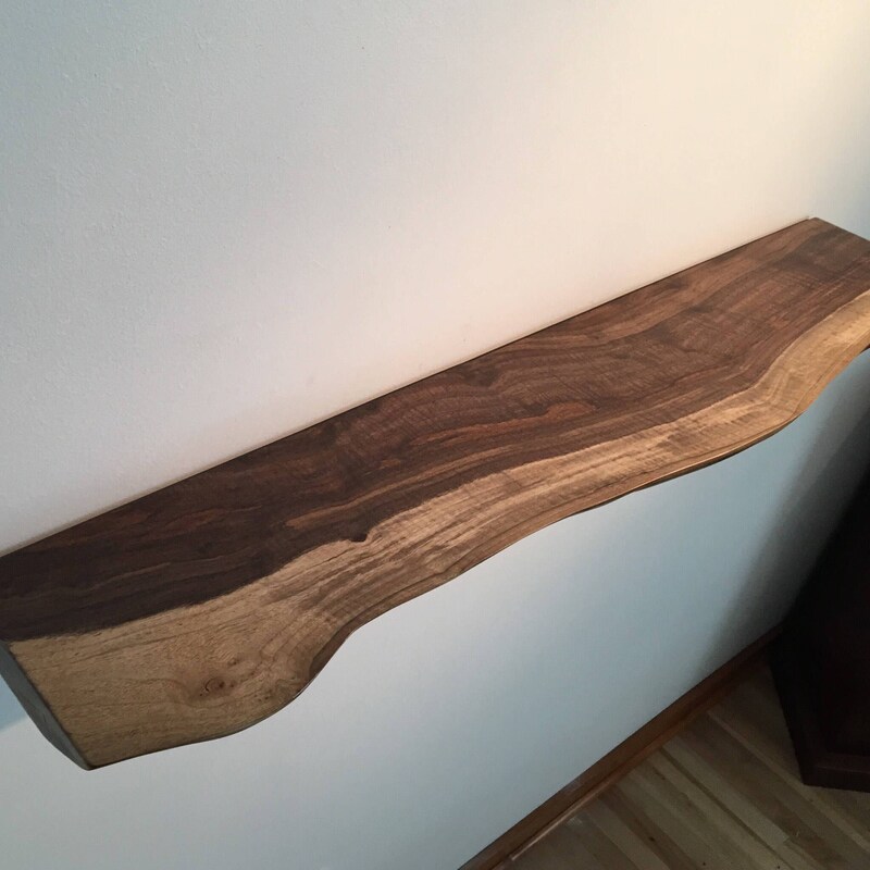 Live Edge Floating Shelf - Etsy