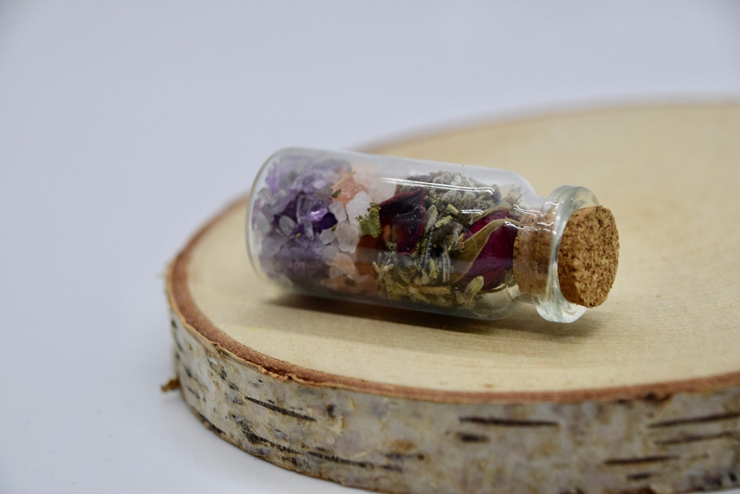 Intention Jar - Goal Intention Wille Glass - Witchy Amethyst Himalayan ...