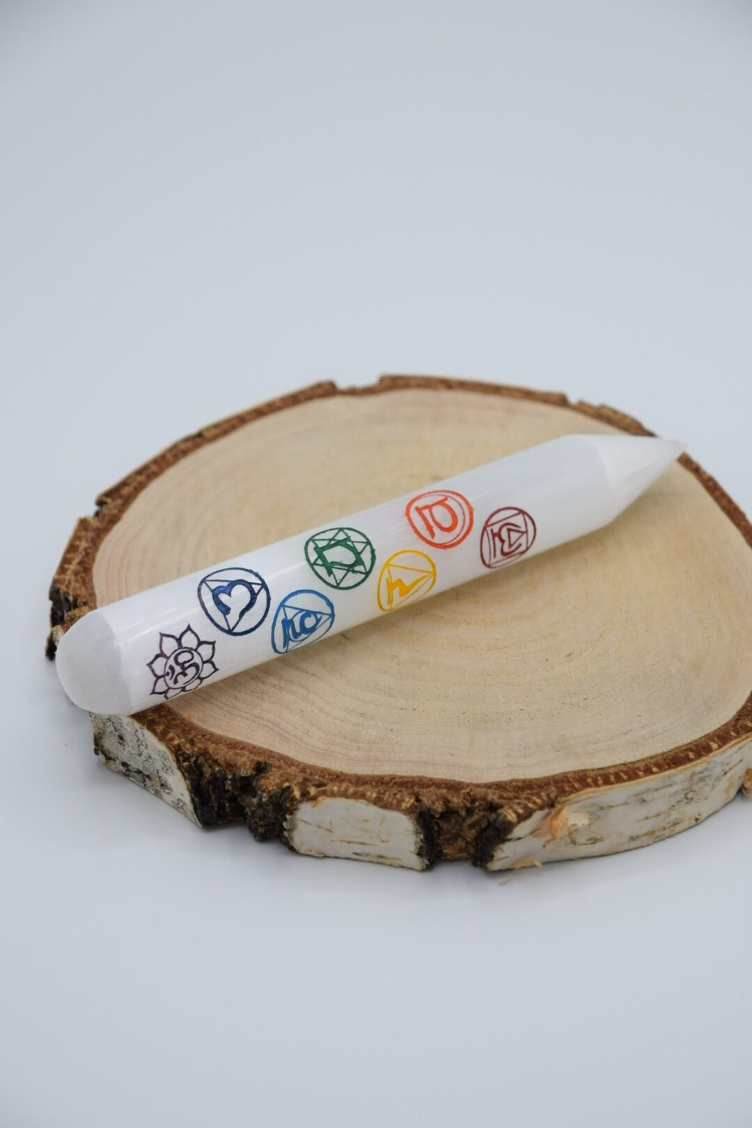Selenite Chakra Point Massage Healing Stone Gemstone Symbol Love Gift ...