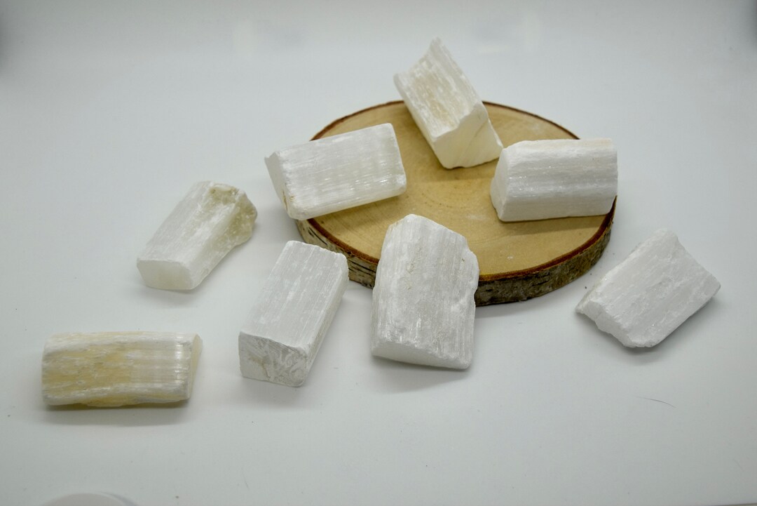 Selenite Raw Stone Stick White - Healing Stone Gemstone - Symbol Love ...