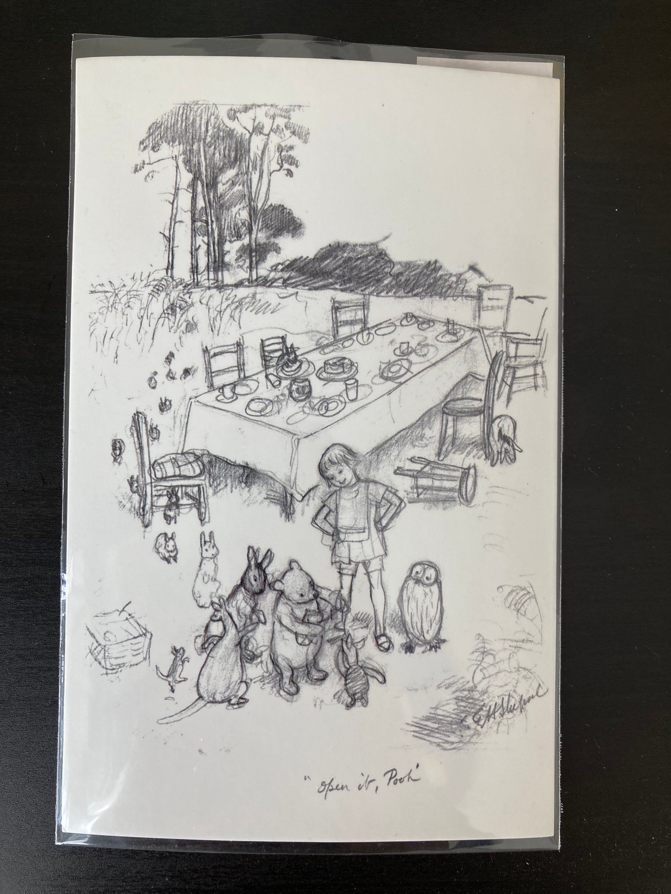 The Winnie-the-pooh Postcard - Etsy