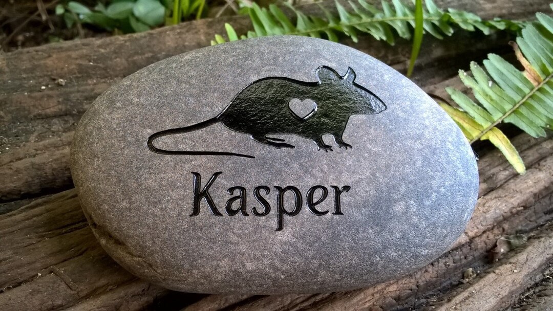 Personalized Mouse Memorial Stone: Hand-engraved Natural Rock - Etsy