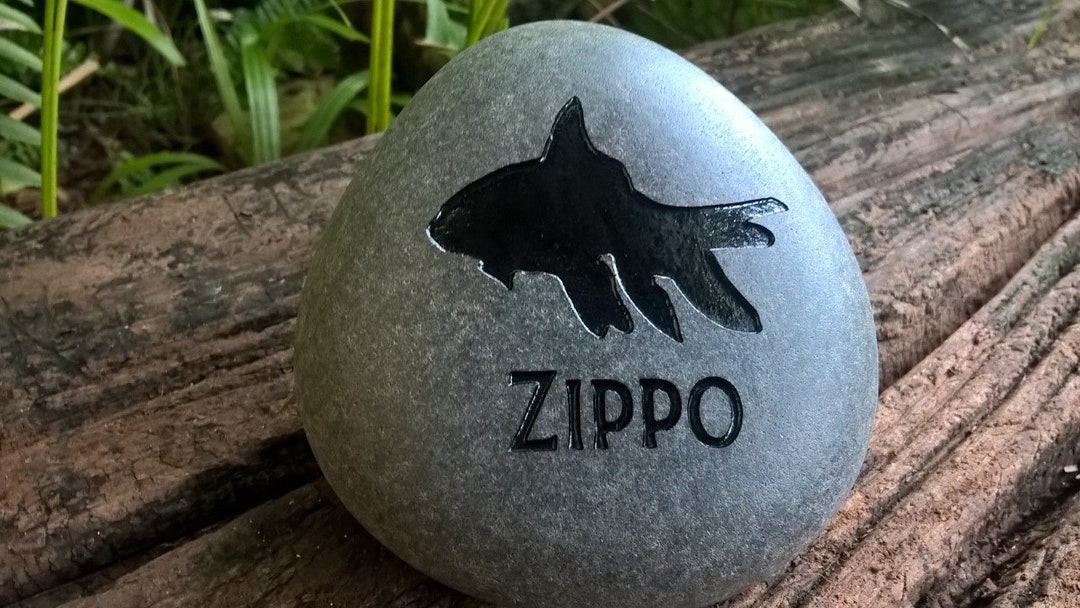 GOLDFISH MEMORIAL STONE | Personalized Fish Memorial Stone | Goldfish ...