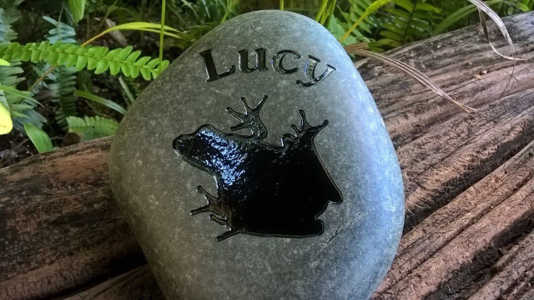 FROG Memorial Stone Custom Engraved Stone With Your Choice of ...