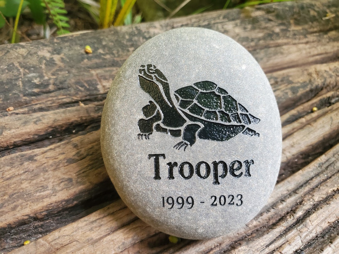 TURTLE Memorial Stone Custom Engraved Stone With Your Choice of ...